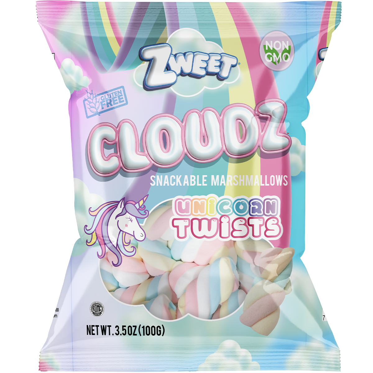 Cloudz Snackable Marshmallows Unicorn Twists | 3.5 oz | Zweet – ShopGalil