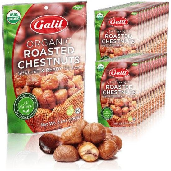 Organic Roasted Chestnuts | Peeled & Ready to Eat | 3.5 oz | Galil ...